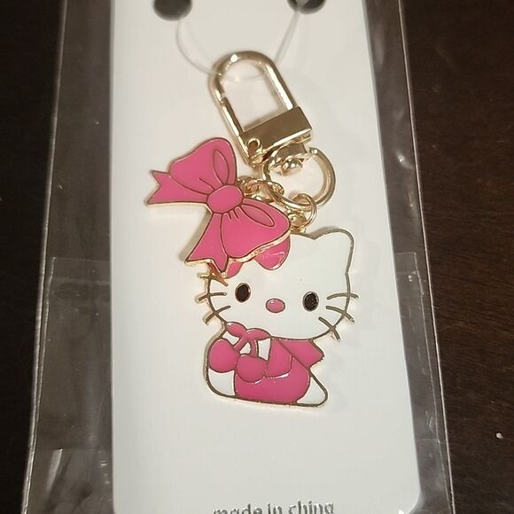 Hello Kitty | Jewelry | Hello Kitty Nwt Hot Pinkgold Tone Key Chainbag ...